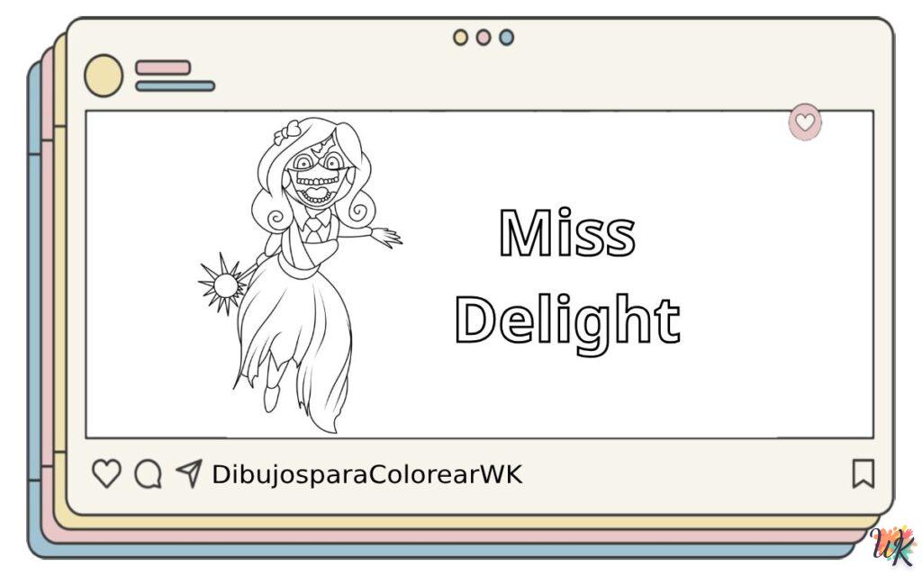 10 Dibujos Para Colorear Miss Delight - Descarga Gratis
